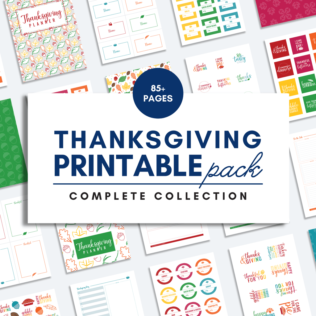 THANKSGIVING Printable Pack – The Organization Toolbox