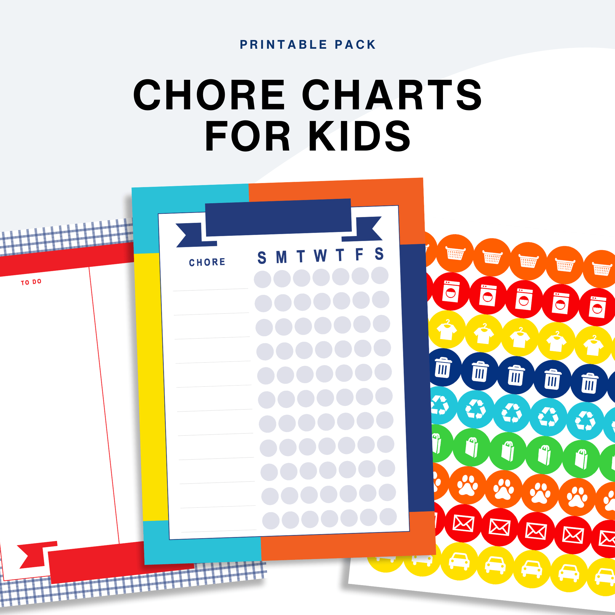 Chore Charts for Kids Printable Pack – The Organization Toolbox