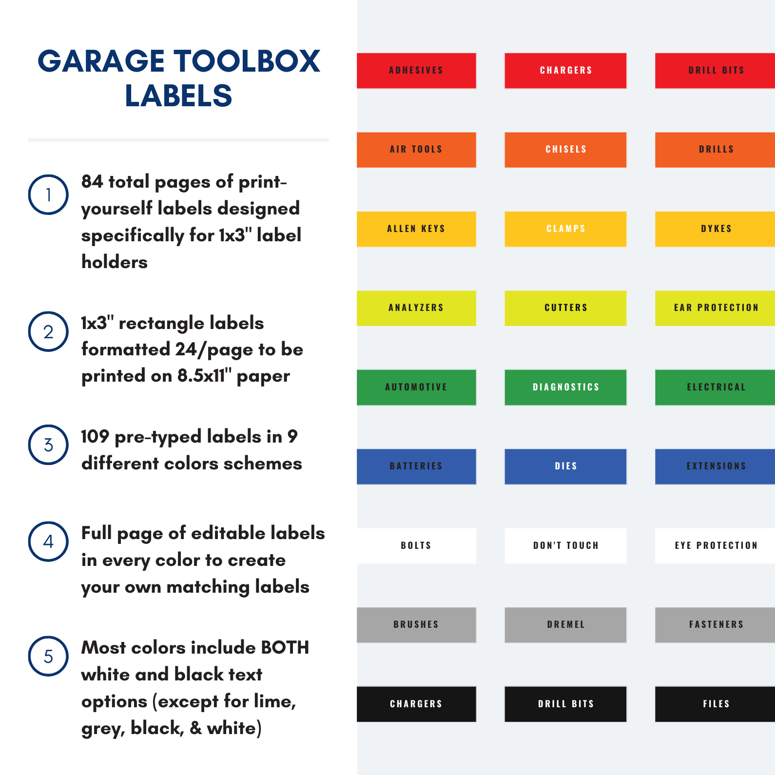 Garage Toolbox Labels | Printable – The Organization Toolbox