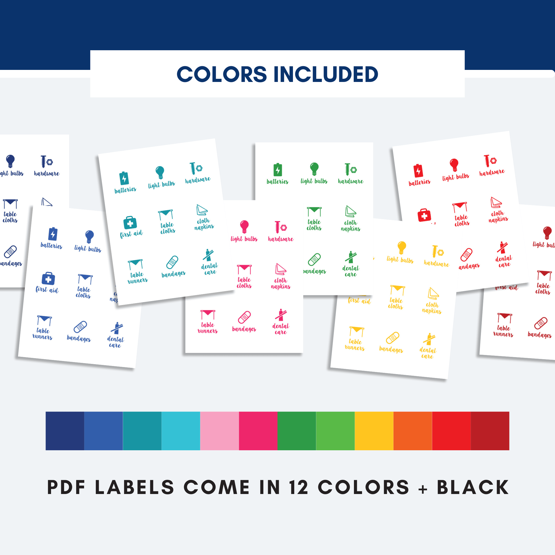 Household Labels | Printable & SVG – The Organization Toolbox