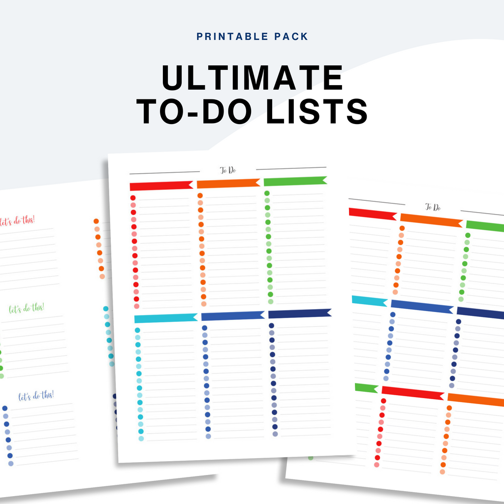 Ultimate To Do Lists Printable Pack – The Organization Toolbox