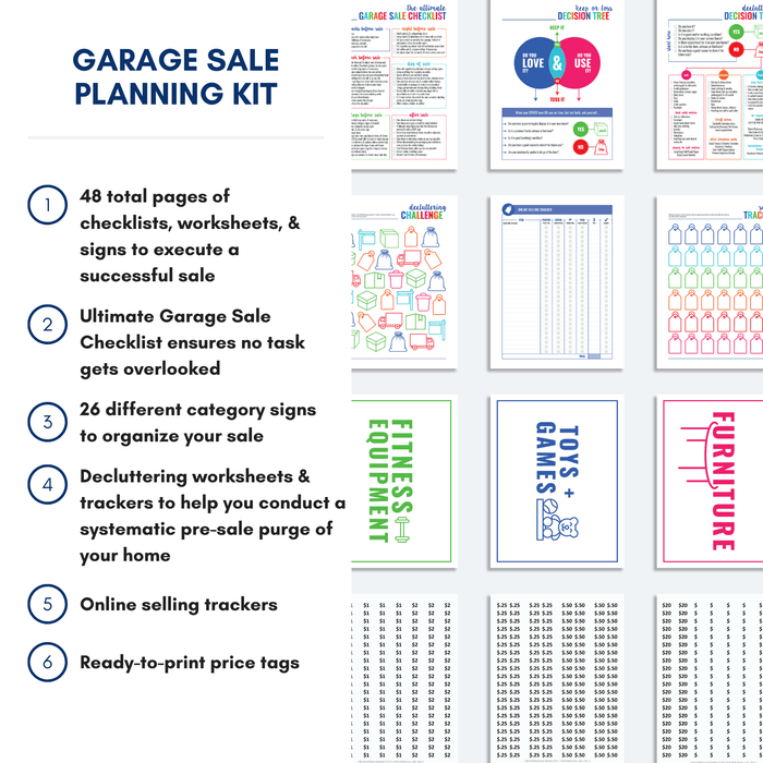 Ultimate Garage Sale Planning Kit – The Organization Toolbox