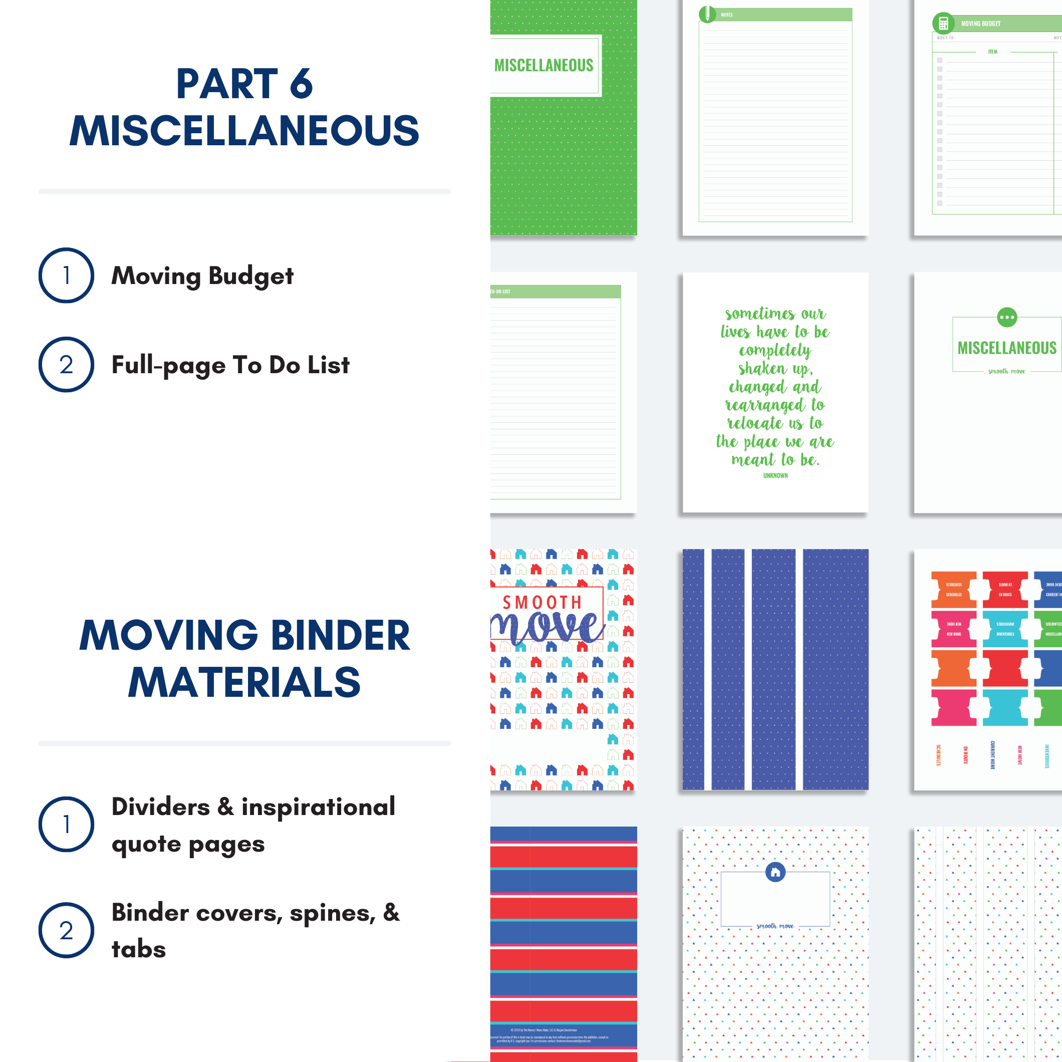 SMOOTH MOVE Printable Pack – The Organization Toolbox