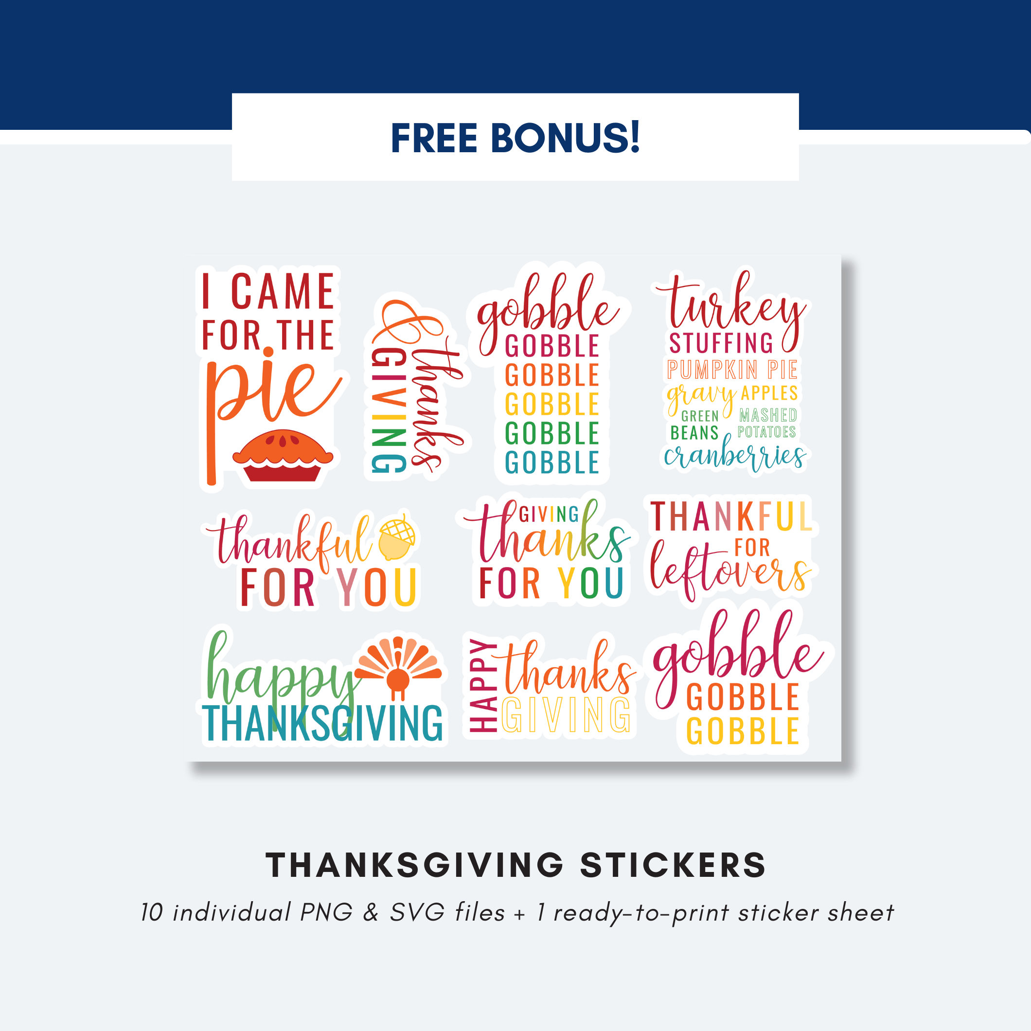 THANKSGIVING Printable Pack – The Organization Toolbox