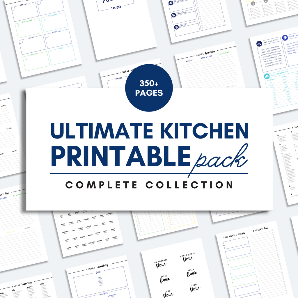 ULTIMATE KITCHEN Printable Pack – The Organization Toolbox